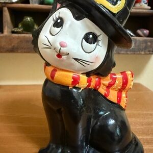 Lefton | Holiday | Vintage Lefton Ceramic Witch Cat Rare Halloween ...